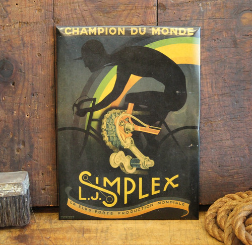 c.1930s LJ Simplex Celluloid French Bike Bicycle Advertising Antique ...
