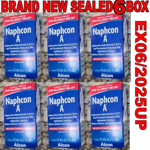 Naphcon A Allergy Relief Eye Drops Alcon Relieves Itching 15 mL EX07 ...