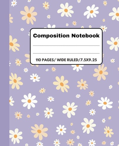 Composition Notebook Wide Ruled Purple: 110 Sheets, 7.5X9.25 Inches | eBay