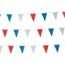 Red White Blue Patriotic Outdoor Pennant Banner 30 Foot Plastic 17" x ...