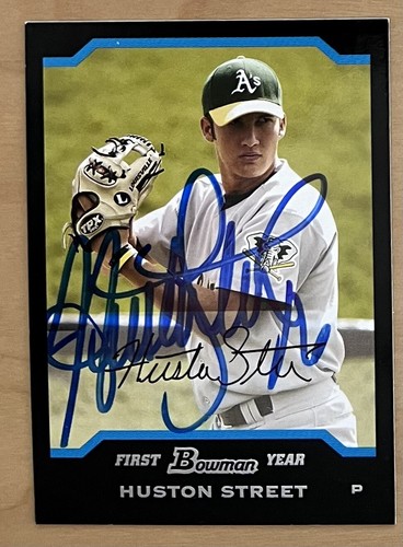 Huston Street Signed 2004 Bowman Baseball Rookie Card Autographed ...