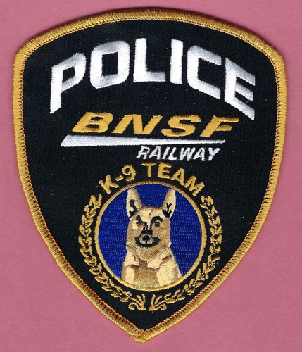 BNSF BURLINGTON NORTHERN SANTA FE RAILWAY POLICE K-9 TEAM PATCH | eBay