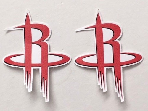 2x Houston Rockets Car Bumper Laptop Wall Vinyl Die Cut Stickers Decals ...