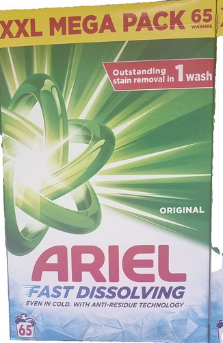 XXL Mega Ariel Pack Fast Dissolving Washing Powder With Anti Residue ...