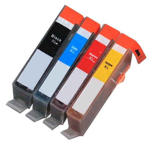 4 PK Ink Cartridge Combo Set + chip for HP 564 564XL 5514 5515 5520 ...