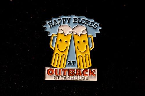 Outback Steakhouse Restaurant Collectible Pin: Smiling Beer Mugs Happy ...