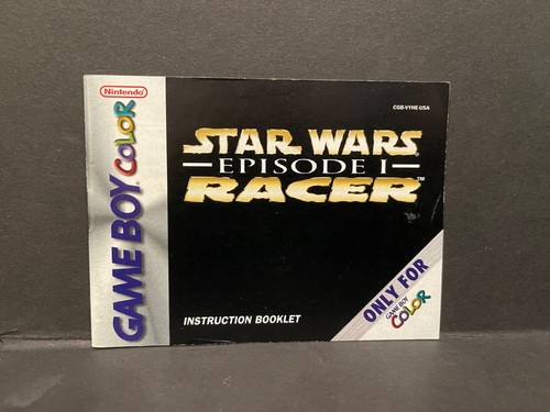 Star Wars Episode 1 Racer Game Boy Color Nintendo MANUAL ONLY NO ...
