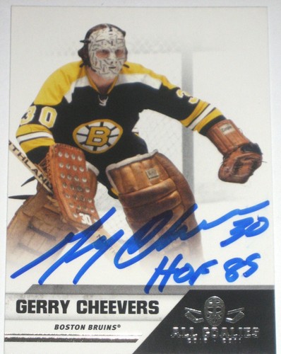 GERRY CHEEVERS SIGNED 10-11 PANINI ALL GOALIES BRUINS CARD AUTOGRAPH ...