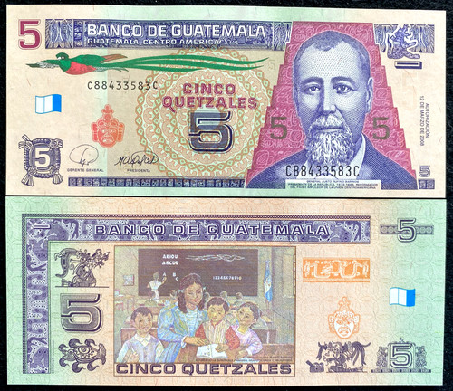Guatemala 5 Quetzales 2008 Banknote World Paper Money UNC Bill Note | eBay