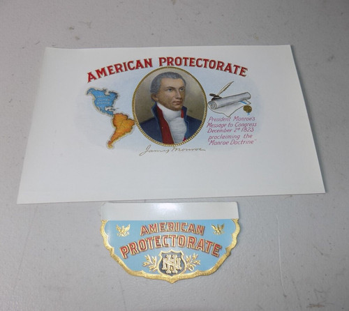 CIGAR BOX LABEL PAIR, Inner/Outer, AMERICAN PROTECTORATE / Free ...