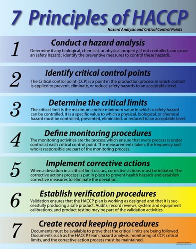 7 principles of HACCP poster, for Business and Office, Motivational ...