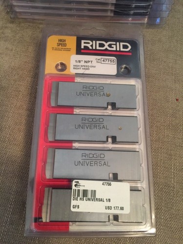 Ridgid 47755 Set 1/8” NPT High Speed UNV RH - NEW | eBay