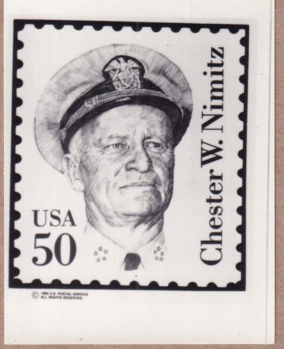 USPS press publicity photo for 50c Chester W Nimitz stamp Scott 1869 | eBay