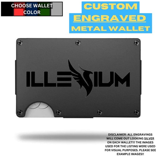 ILLENIUM EDM DJ Logo Custom Laser Engraved Onto An Aluminum Wallet | eBay