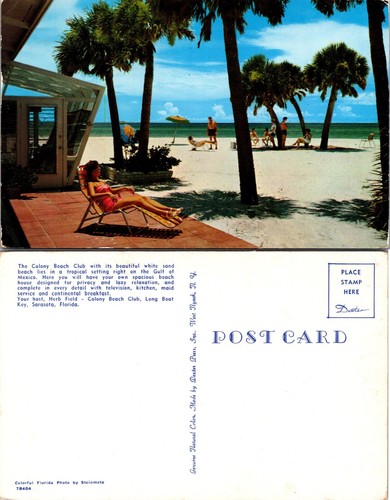 Colony Beach Club Longboat Key Sarasota Florida FL Postcard | eBay