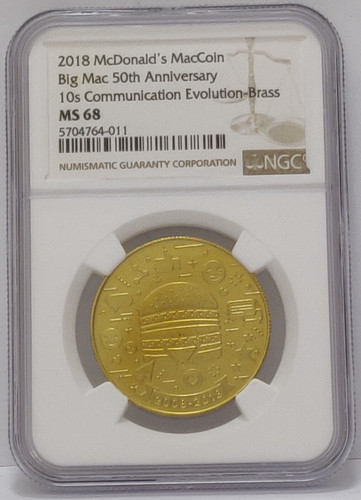 2018 MCDONALDS MAC COIN BIG MAC 50TH ANNIVERSARY NGC MS 68 | eBay