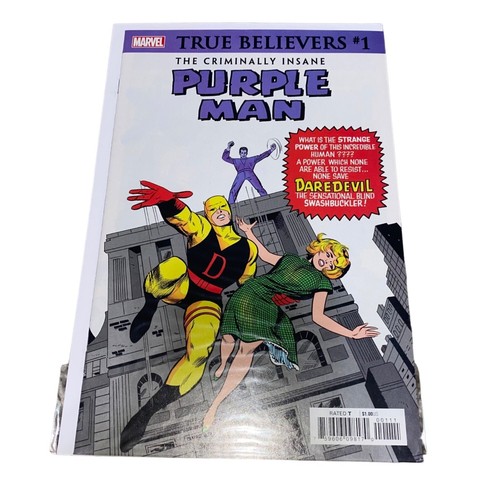 Comic True Believers No. 1 The Criminally Insane Purple Man Daredevil ...