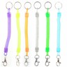 Lobster Clasp Stretchy Spring Coiled Strap Lanyard Keyring Black 2 Pcs ...
