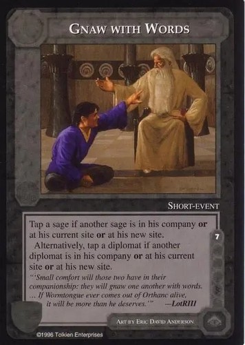 Gnaw With Words Limited Edition Middle Earth ME CCG Dark Minions | eBay