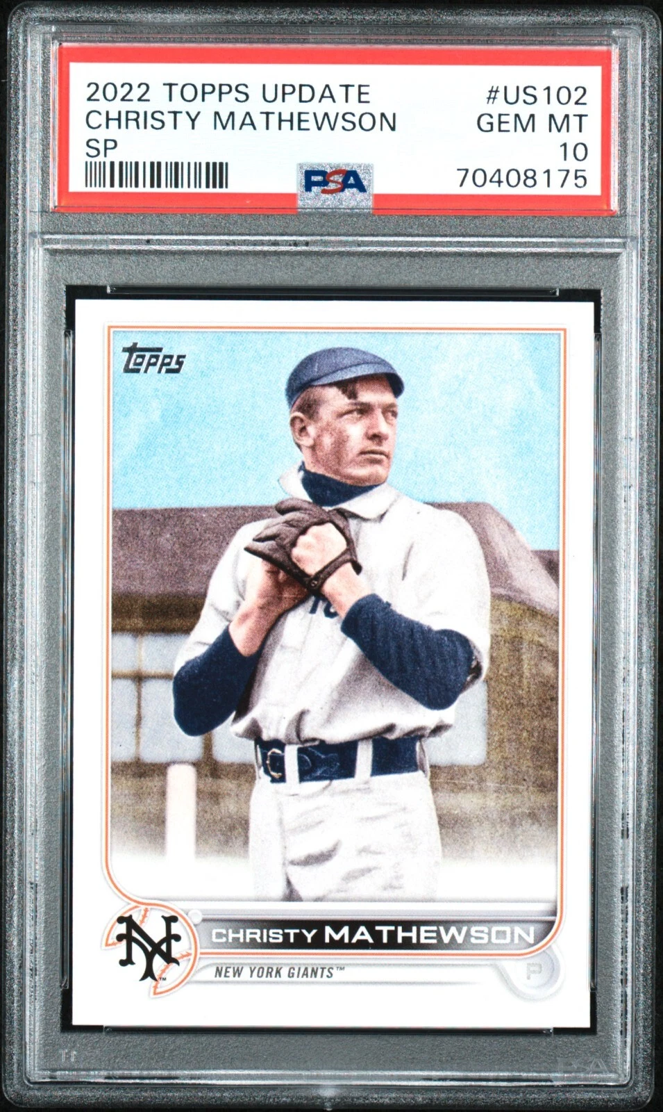 Christy Mathewson 2022 Topps Update #US102 SP Variation PSA 10 Price ...