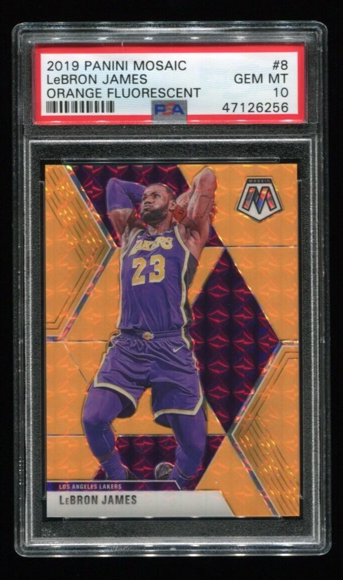 LeBron James 2019 Mosaic #8 Orange Fluorescent /25 Price Guide - Sports ...