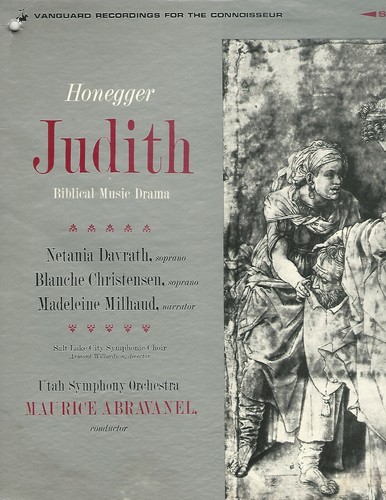 Honegger Judith Biblical Music Drama VSD 71139 Vinyl | eBay