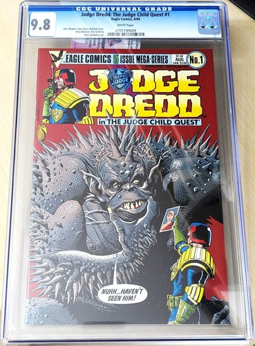EAGLE COMICS - JUDGE DREDD: THE JUDGE CHILD QUEST 8/84 #1 - GRADED A 9. ...
