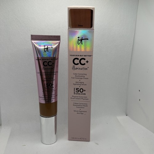 IT CC+ Illuminating Full coverage Cream + Anti-Aging Hydrating 1.08oz ...