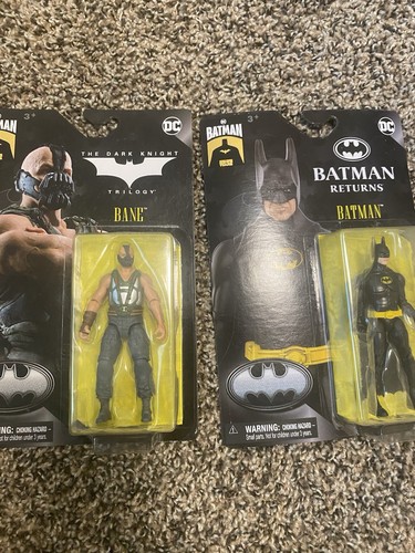 Spin Master DC Batman Returns Keaton & Dark Knight Rises Bane Figures ...