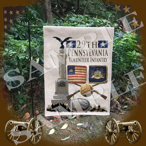 29th Pennsylvania Infantry American Civil War themed linen garden/yard ...