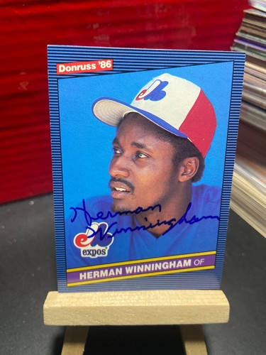 1986 Donruss #279 Herm Winningham autograph full name Herman RARE | eBay