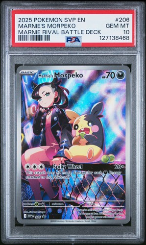 2025 POKEMON SVP EN-SV BLACK STAR PROMO #206 MARNIE'S MORPEKO PSA 10 | eBay