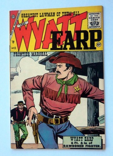 WYATT EARP #13 1956 ORIGINAL COMIC BOOK 1956 VERY FINE OFF WHITE PAGES ...