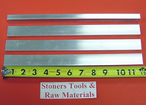 4 Pieces 1/2" X 1" ALUMINUM 6061 FLAT BAR 12" long T6511 Extruded Mill ...