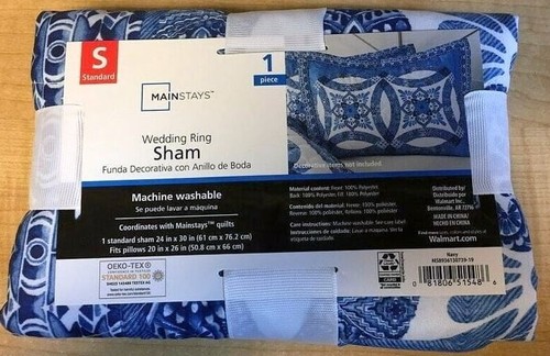 Mainstays Wedding Ring Quilted Standard Pillow Sham 1 Piece | eBay