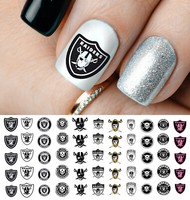 Waterslide Nail Decals Set of 20 - Las Vegas Raiders Football Assorted ...