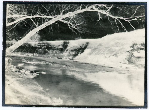 Unusual Reverse Negative Image River Landscape Old Vintage Snapshot ...