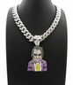 DIAMOND DREAMCHASER MEEK MILL DC PENDANT SILVER CUBAN LINK CHAIN ...
