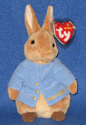 TY PETER RABBIT (GOLD) BEANIE BABY - BEATRIX POTTER - MINT TAGS - UK ...