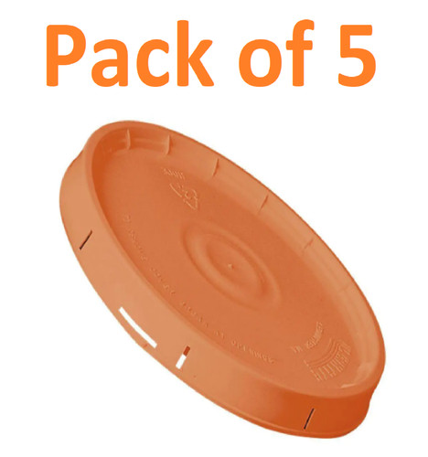 Paint Bucket Lid, 5 Gallon Orange, Leak-Proof, Snap-On Pack of 5 | eBay