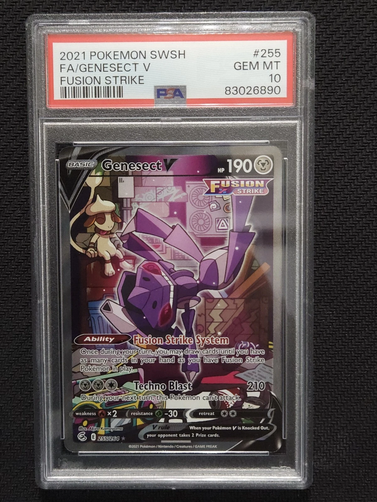 Genesect V 2021 Sword & Shield: Fusion Strike #255/264 Holo (Alternate ...