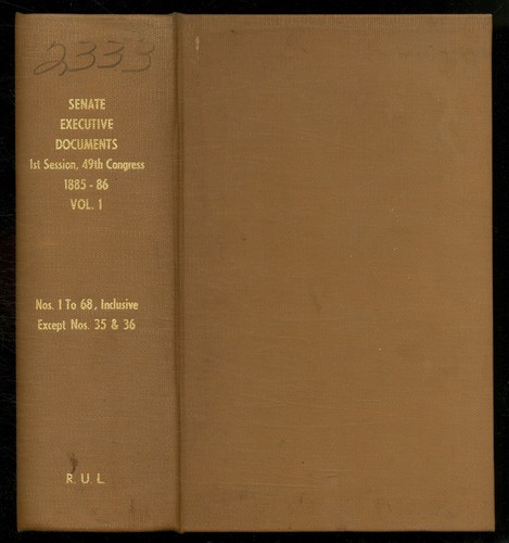 Executive Documents of the Senate of the United States for the First ...