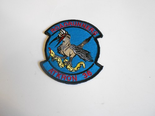 PATCH MILITARY VINTAGE UNITED STATES NAVY ROADRUNNERS ATKRON 36-NOS -8 ...