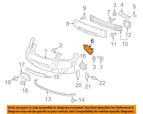 2006-2011 Chevrolet HHR Front Bumper Side Bracket Right GM OEM 15827750 ...