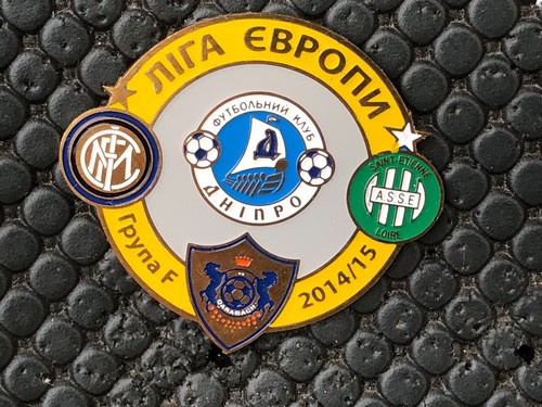 PINS BADGE FOOTBALL ASSE SAINT ETIENNE VS DNIPRO VS INTER EUROPA LEAGUE ...