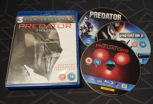 Predator Trilogy (Blu-Ray) Region Free original 2 Predators movies sci ...