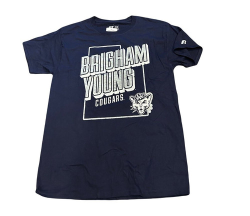 NWT New BYU Cougars Russell Prep Throwback Logo Size Medium T-Shirt | eBay