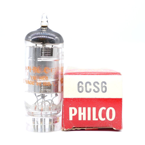 One Excellent PHILC by GE 6CS6 Tube NOS NIB Strong as Hell! GM[%]: 122 ...