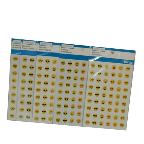 5 Packs Creatology Bright Yellow 162 pc Emoji Stickers | eBay