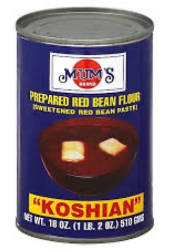 Mums Prepared Red Bean Flour Sweetened Red Bean Paste KOSHIAN 18 Oz ...